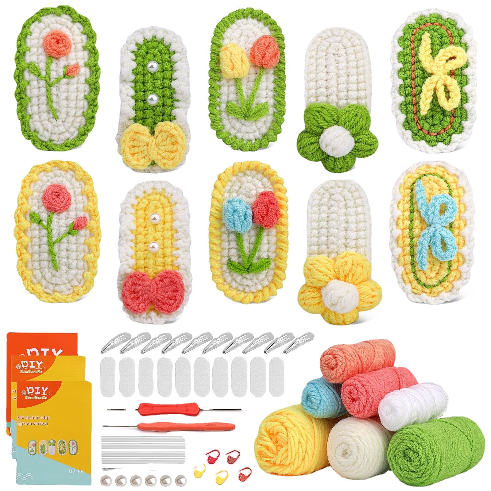 Crochet Hair Clip Kit 10pcs – Hooks & Needles INT